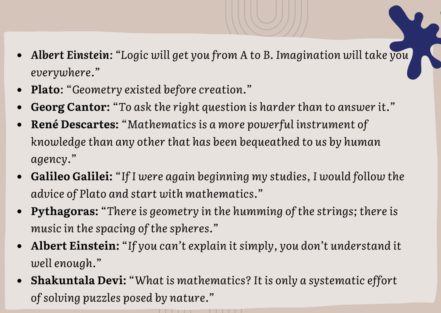35 best math quotes for elementary and middle school