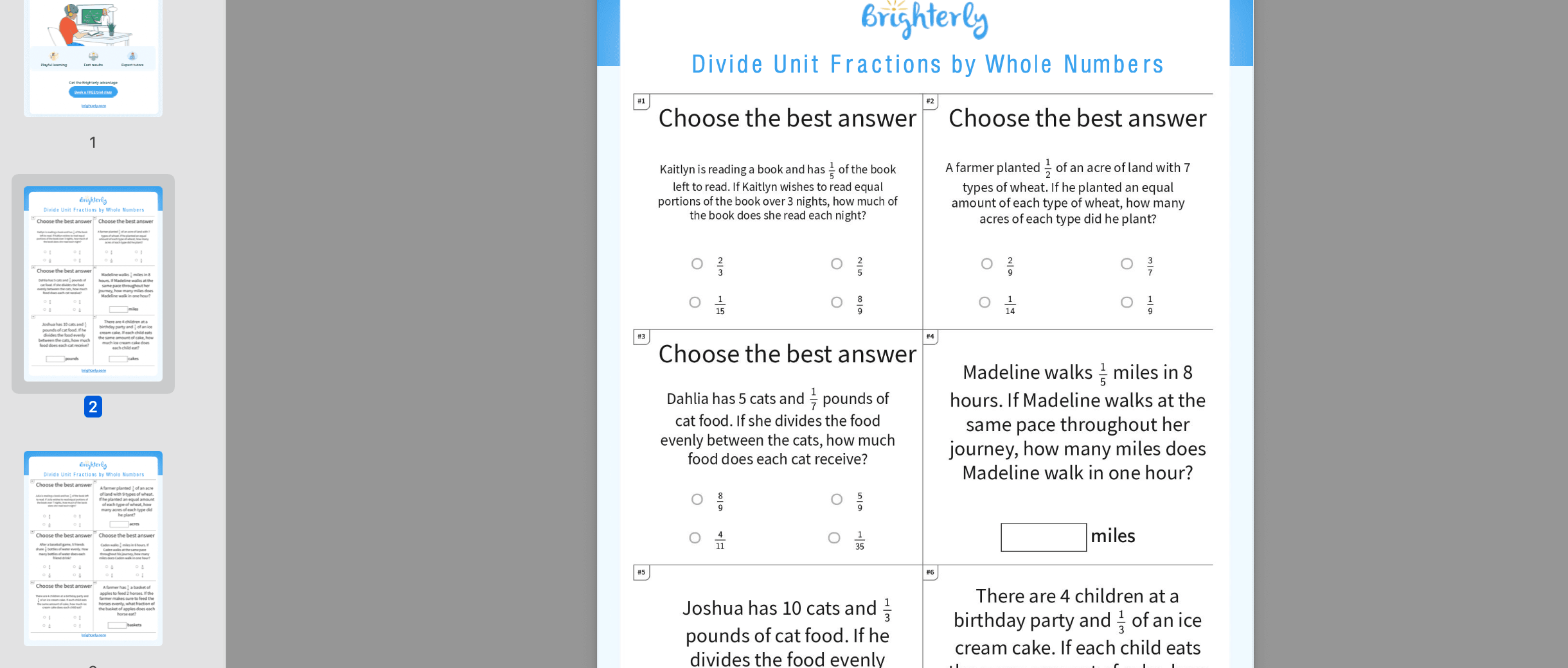 Free Dividing Fraction Worksheet Printable Pdf Worksheets