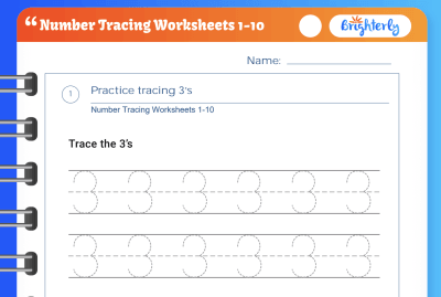 Number 3 Worksheets
