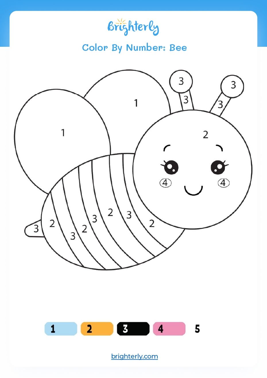 Free Color by Number Worksheets for Kindergarten - Brighterly.com