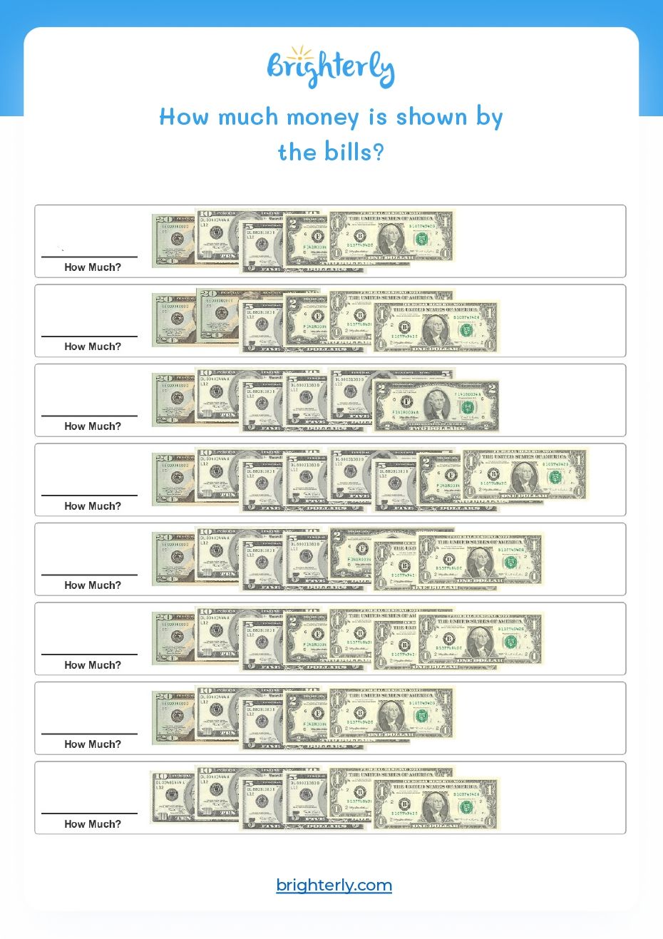 Counting Money Worksheets for Kids of All Ages - Brighterly.com