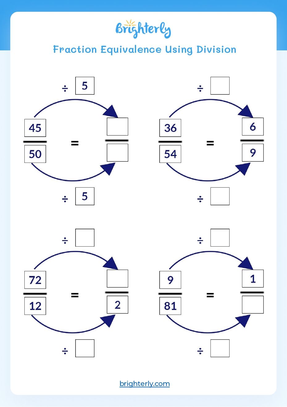 Free Equivalent Fractions Worksheets with Answers - Brighterly.com