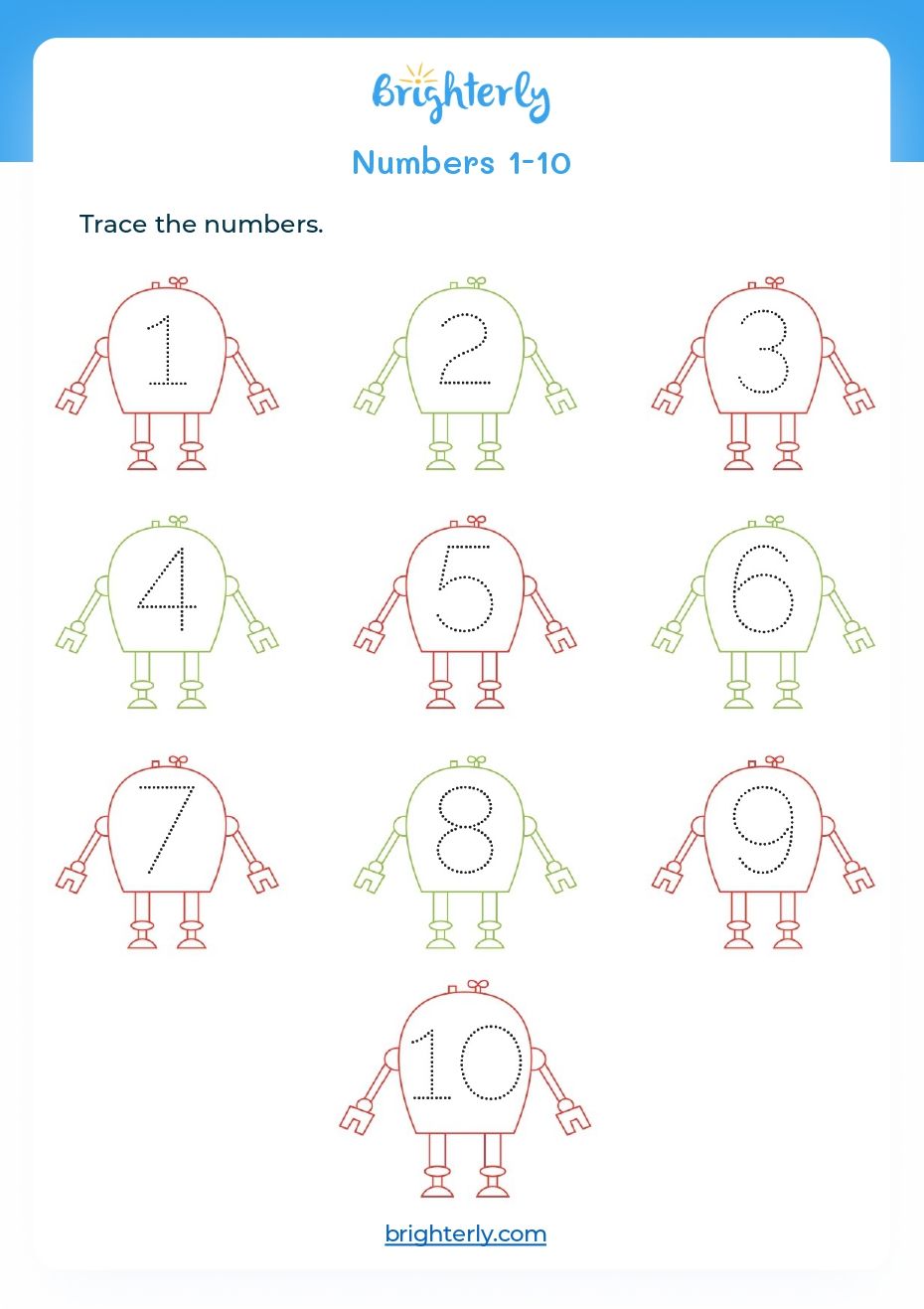 Free Printable Number Worksheets For Kindergarten - Brighterly.com