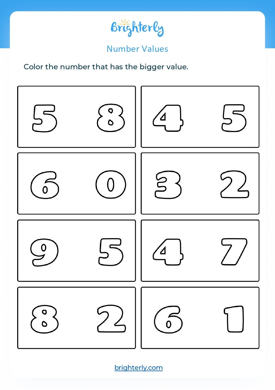Number Worksheets for Preschool | Pre-K Number Worksheets | Brighterly