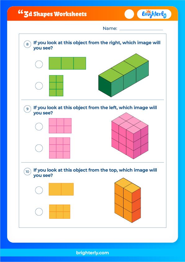 Free Printable 3D Shapes Worksheet for Kids [PDFs] Brighterly.com