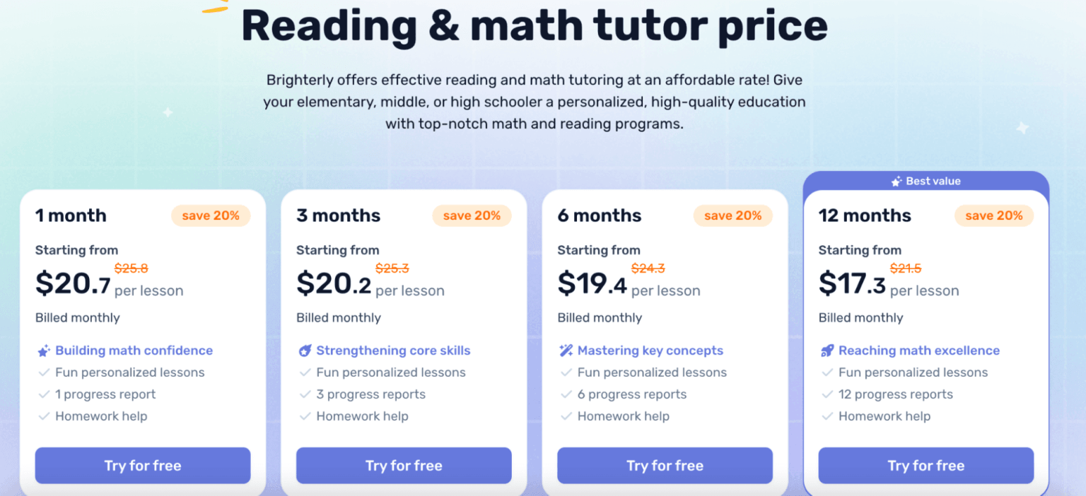 Tutoring Rates Per Hour - Brighterly