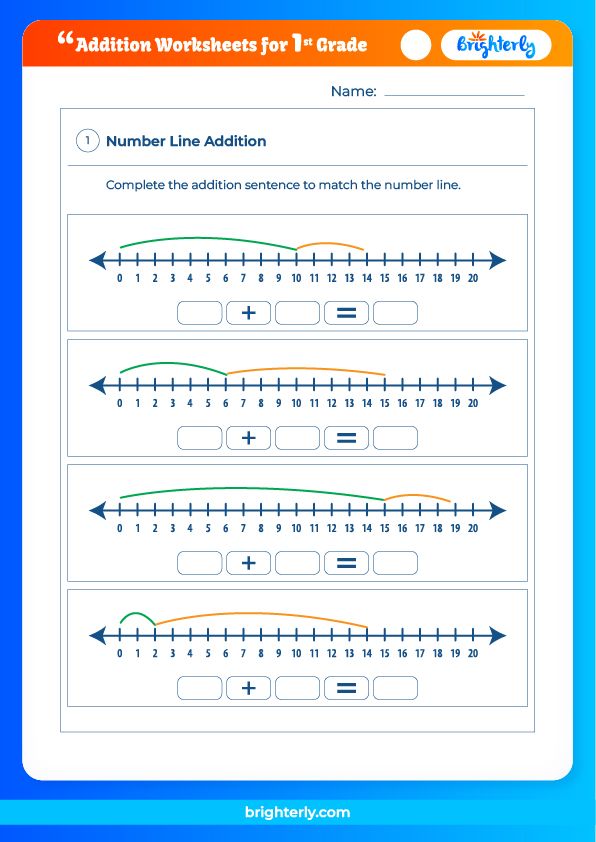 Free Printable Addition Worksheets For Grade 1 [PDFs] Brighterly.com