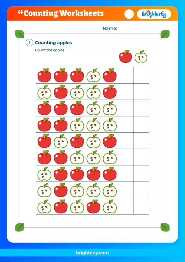 Free Printable Counting Worksheets for Kids [PDFs] Brighterly