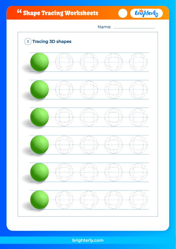 Free Printable Shape Tracing Worksheets for Kids [PDFs] Brighterly.com