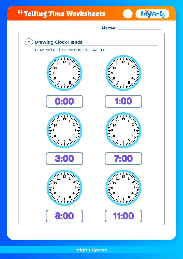 Free Printable Telling Time Worksheets - How To Tell Time Worksheets