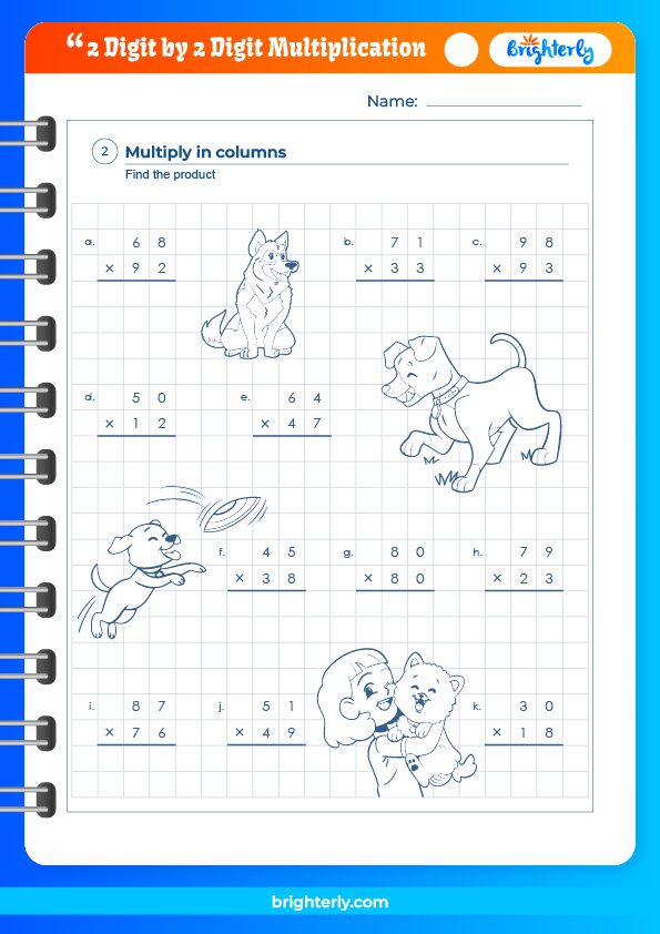 Free Printable 2 Digit By 2 Digit Multiplication Worksheets [PDFs ...