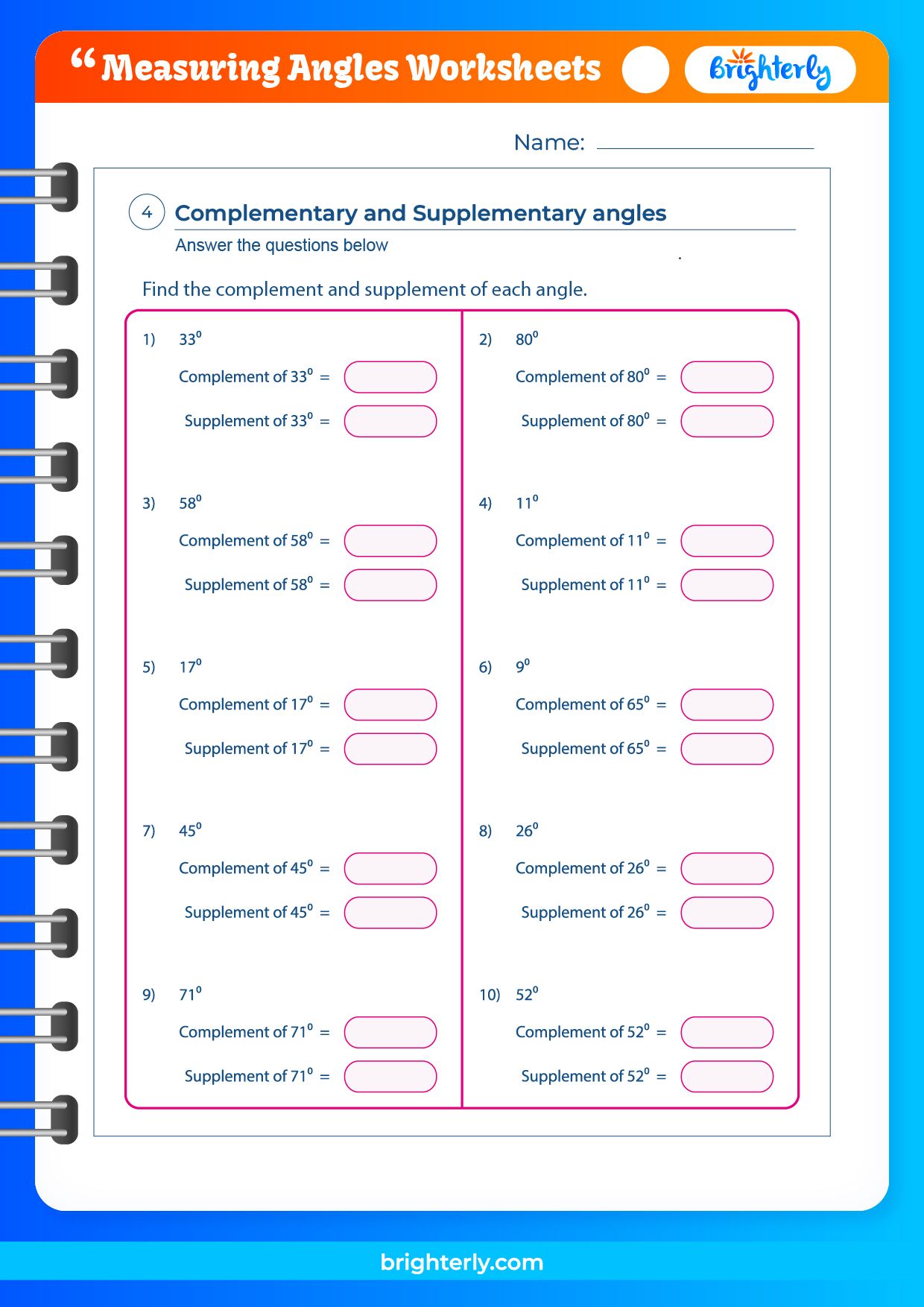 Free Printable Measuring Angles Worksheets for Kids [PDFs] Brighterly