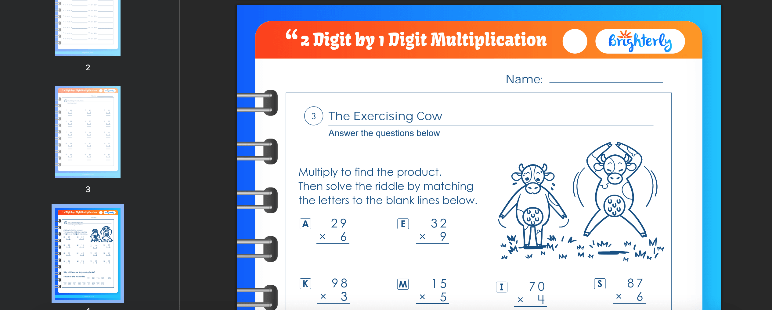 Free Printable 2 Digit By 1 Digit Multiplication Worksheets [PDFs ...