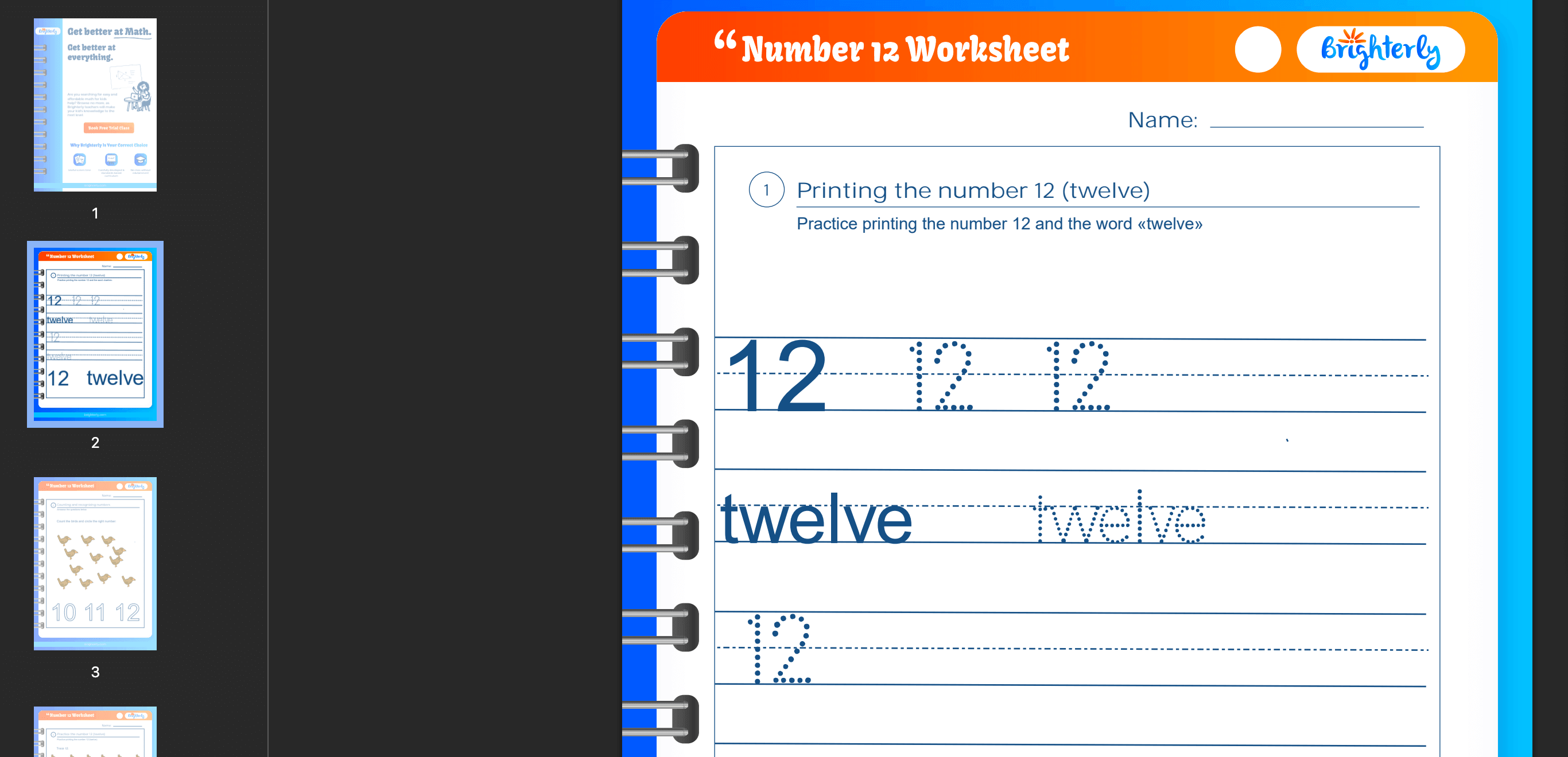Number 12 Worksheets [Free Printable]