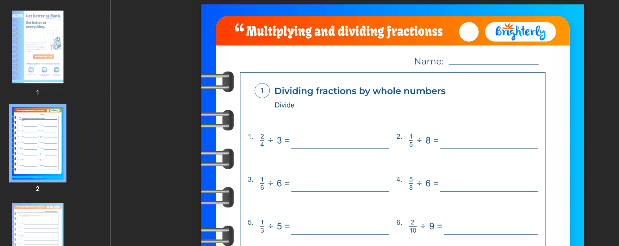 Free Multiplying And Dividing Fractions Worksheets for Kids [PDFs]
