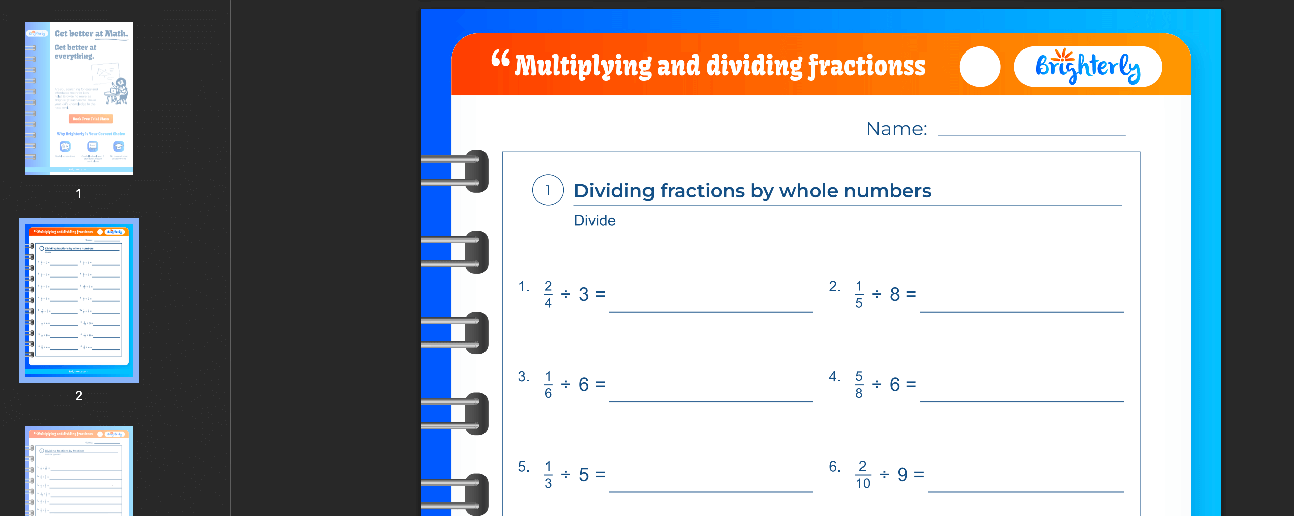 Free Multiplying And Dividing Fractions Worksheets for Kids [PDFs]