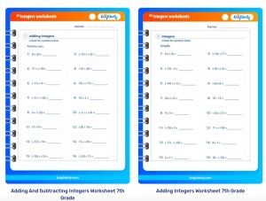 Free Printable 7th Grade Integers Worksheets [PDFs] Brighterly