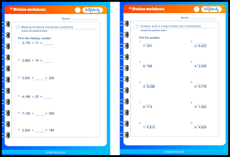 6th Grade Division Worksheets PDF