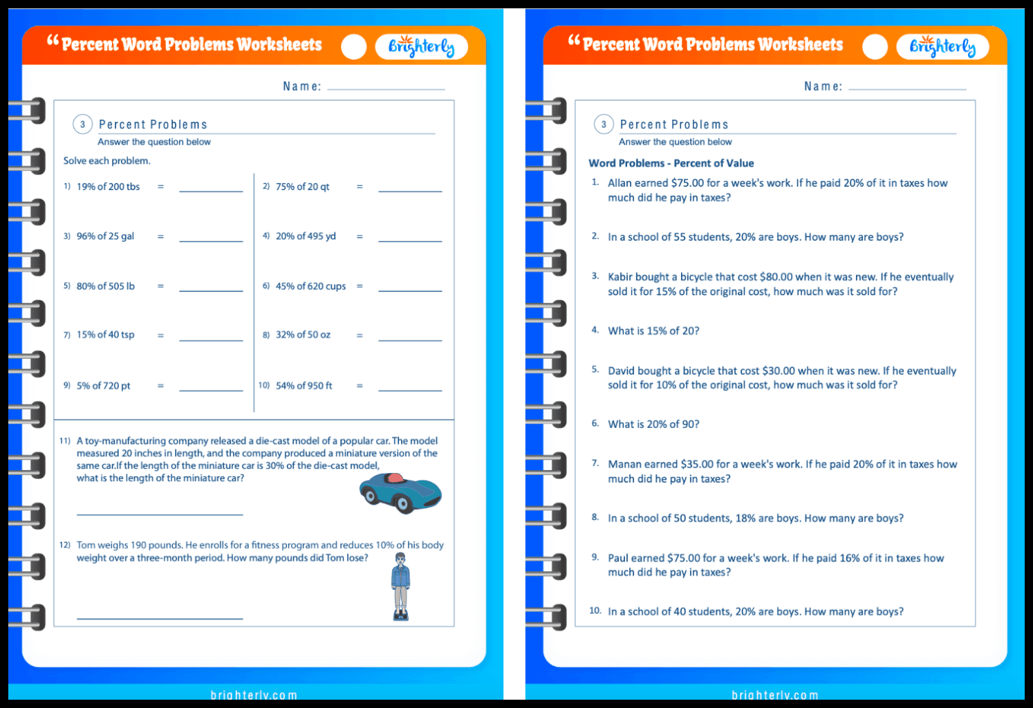 Work Word Problems Worksheets