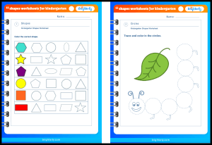 Shapes Worksheets For Kindergarten