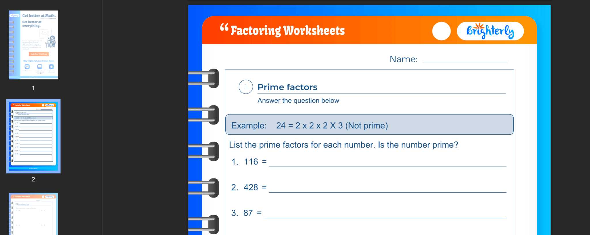 FREE Printable Factoring Worksheets With Answers [PDFs]