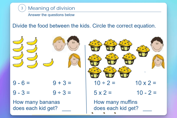 Division Worksheets Grade 3