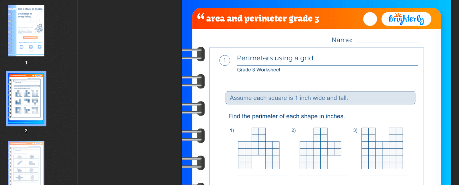 FREE Area And Perimeter Worksheets Grade 3 [PDFs] Brighterly