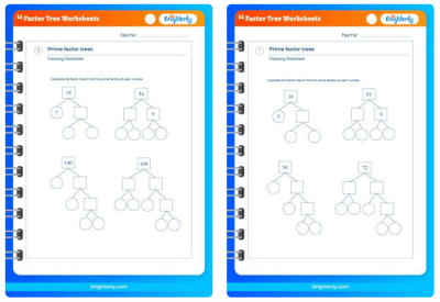 FREE Printable Factor Tree Worksheets [PDFs] Brighterly.com