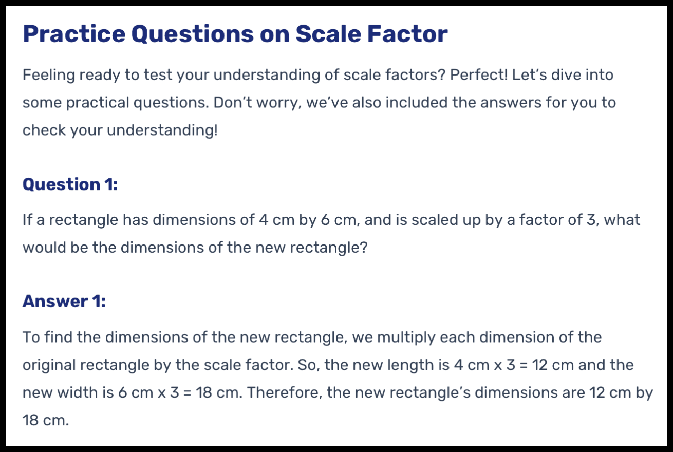 Scale Factor Worksheets PDF