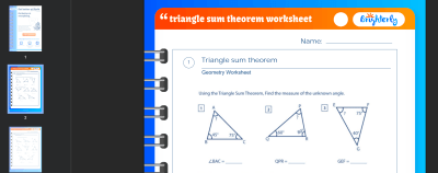 Printable Triangle Sum Theorem Worksheets [PDFs] Brighterly