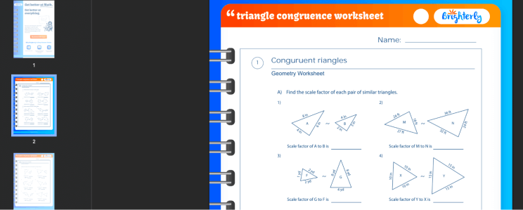 Triangle Congruence Worksheets [Free Printable]