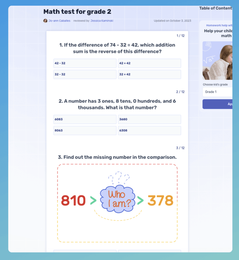 2nd Grade Math Test: Preparation Tips & Examples