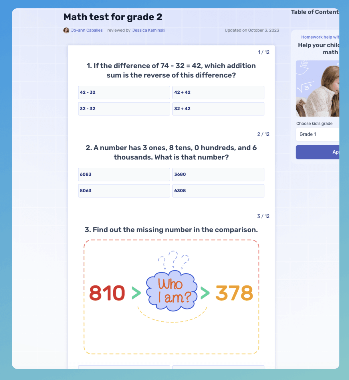 2nd Grade Math Test: Preparation Tips & Examples