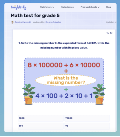 5th Grade Math Test: Prep Tips & Practice