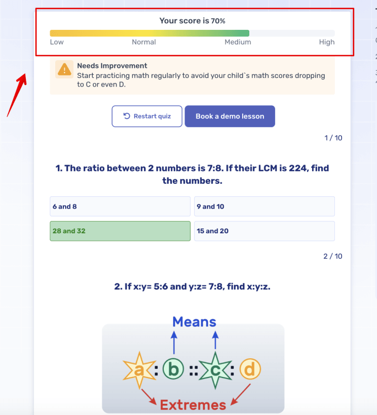 7th Grade Diagnostic Math Test