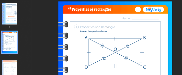 FREE Printable Properties Of Rectangles Worksheets
