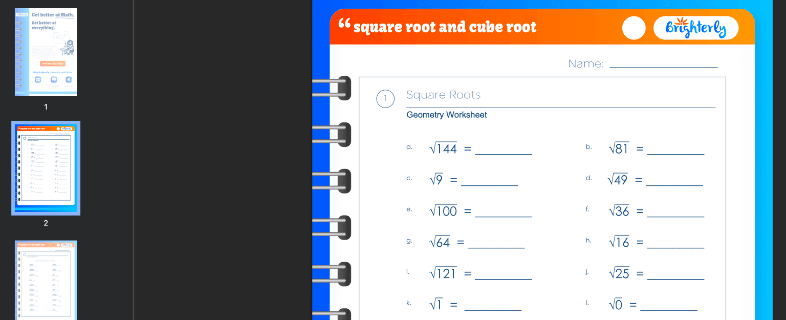 Square Roots and Cube Roots Worksheet [Free Printable]