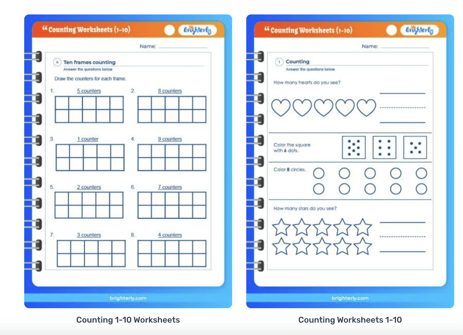 A Basic Guide to Using Counting Worksheets 1 10 [PDFs] Brighterly.com