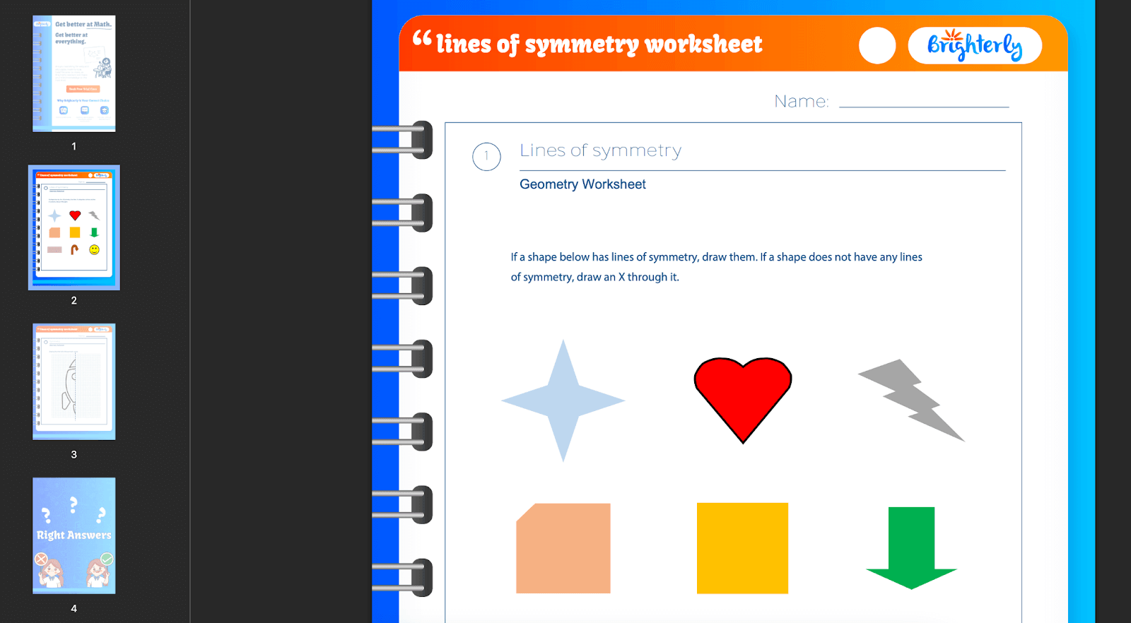 Lines of Symmetry Worksheets [Free Printable]
