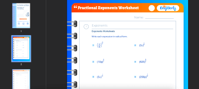 Fractional Exponents Worksheets [Free Printable]