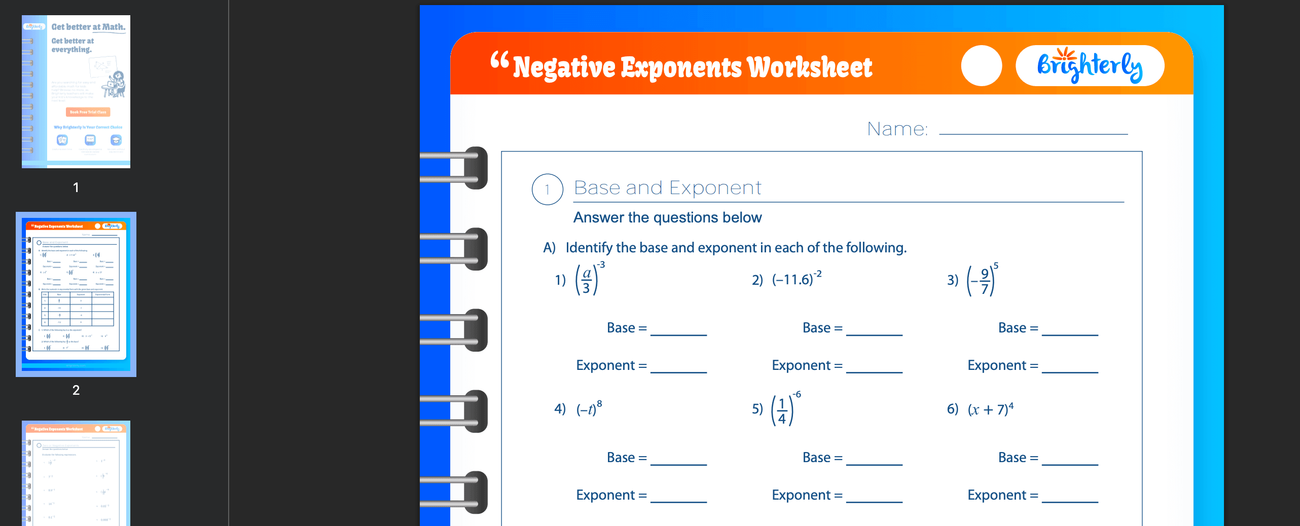 The Best Way To Learn With Negative Exponents Worksheets [PDFs ...