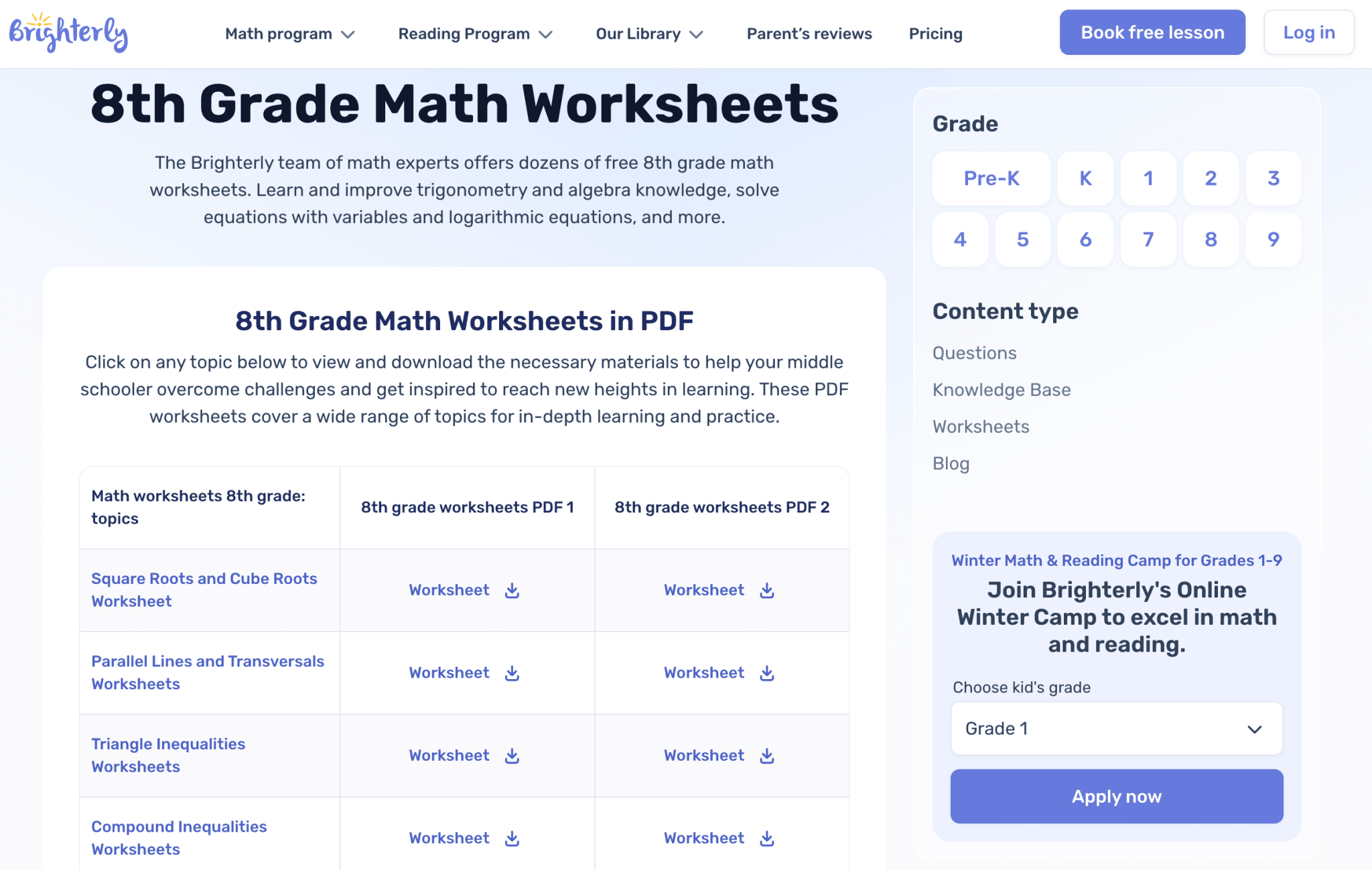 Slope Worksheets [Free download]