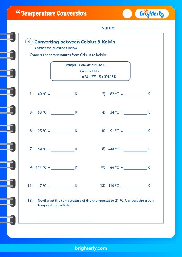 Benefits Of Using A Temperature Conversion Worksheets [PDFs] Brighterly.com