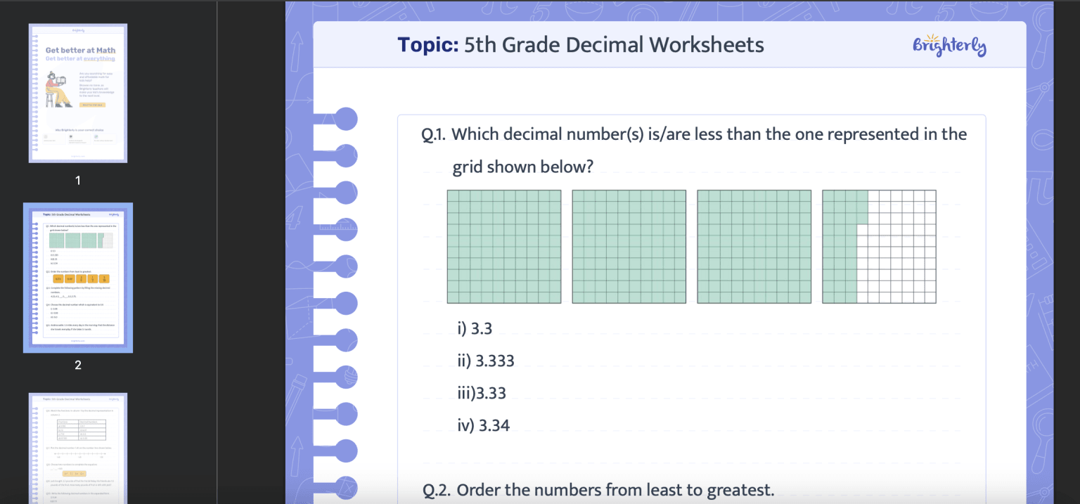 5th Grade Decimal Worksheets [Free Printable]