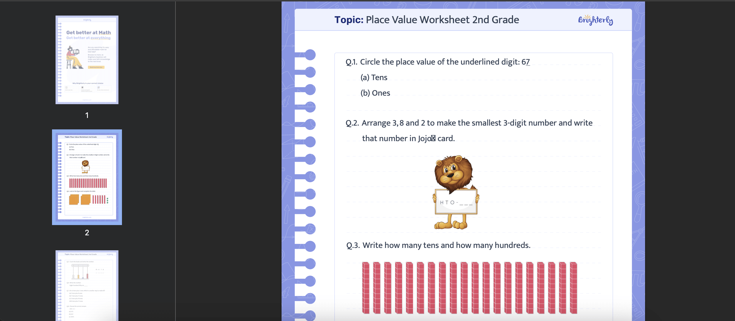 Place Value Worksheets 2nd Grade Printable
