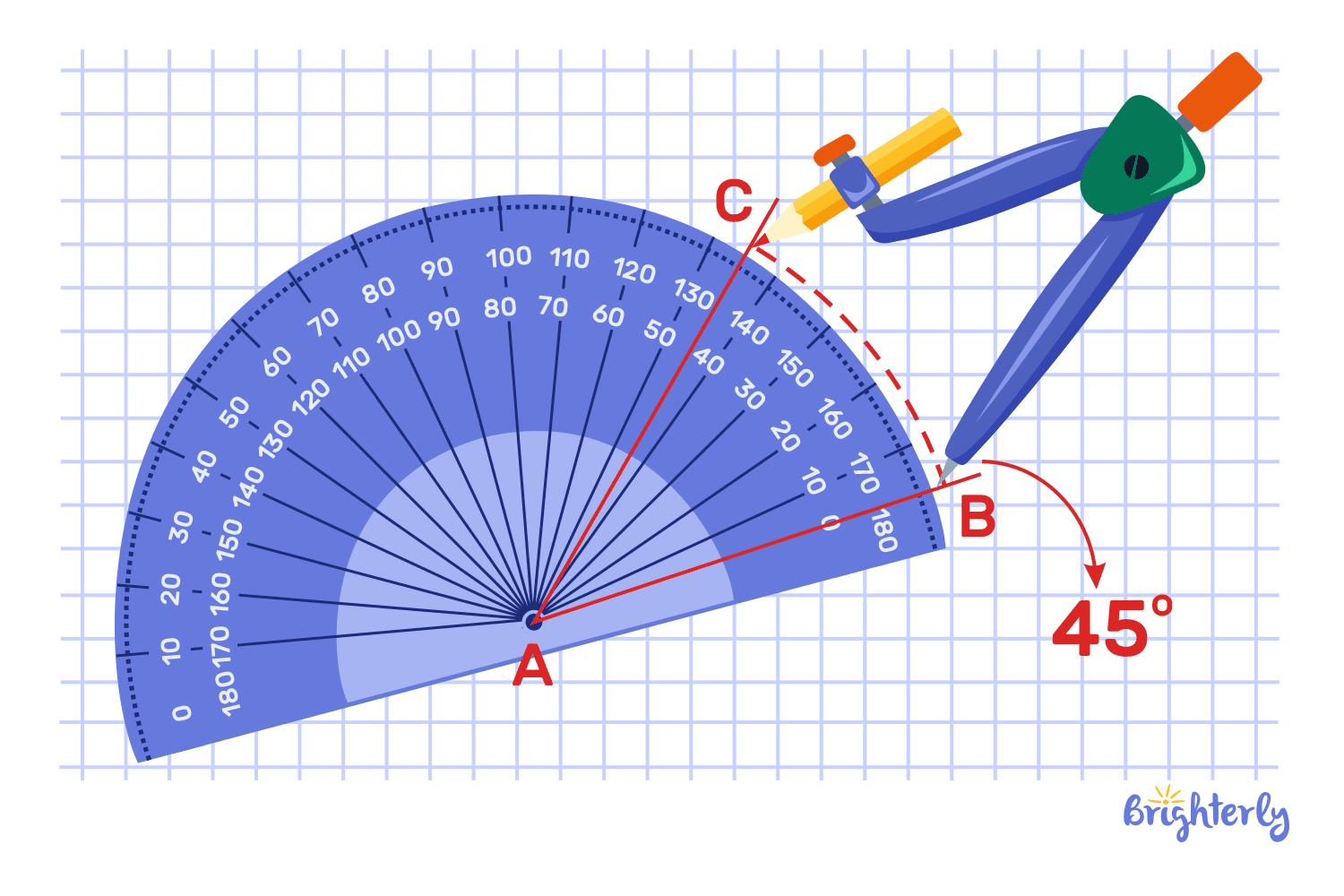 What Is 45-Degree Angle ⭐ Definition, Construction, Examples
