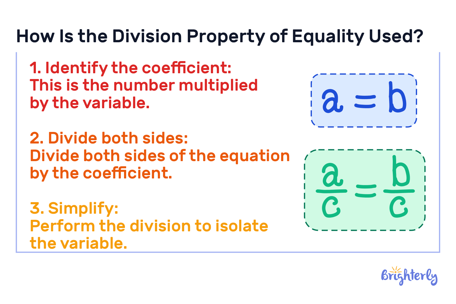 Division Property of Equality – Definition With Examples