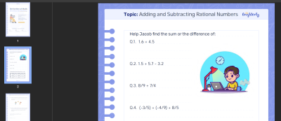 FREE Adding And Subtracting Rational Numbers Worksheets [PDFs]