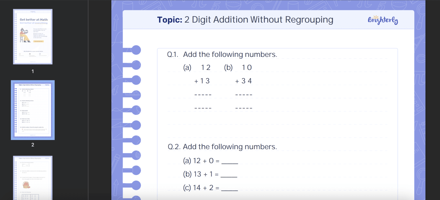 Addition Without Regrouping Worksheets [Free Printable]