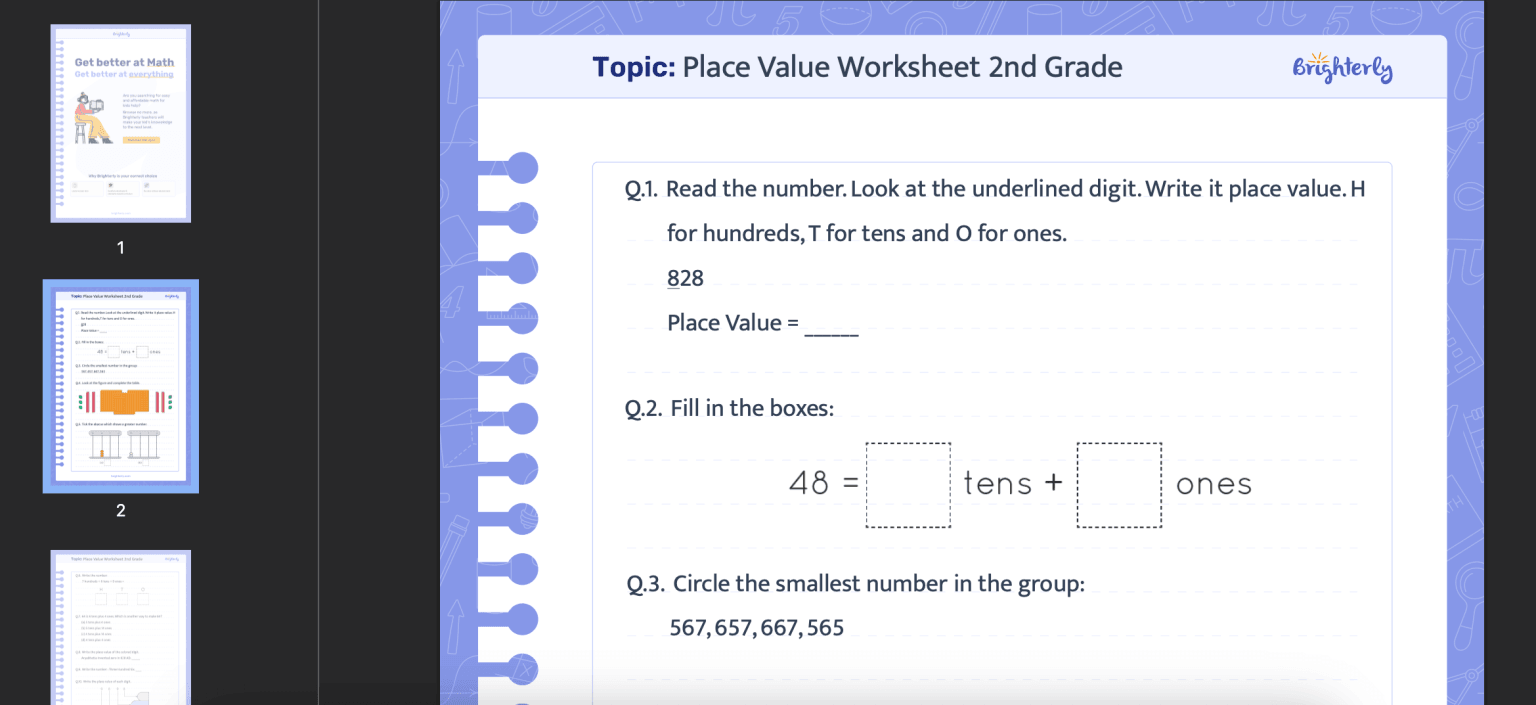 Hundreds Tens And Ones Worksheets [Free Printable]